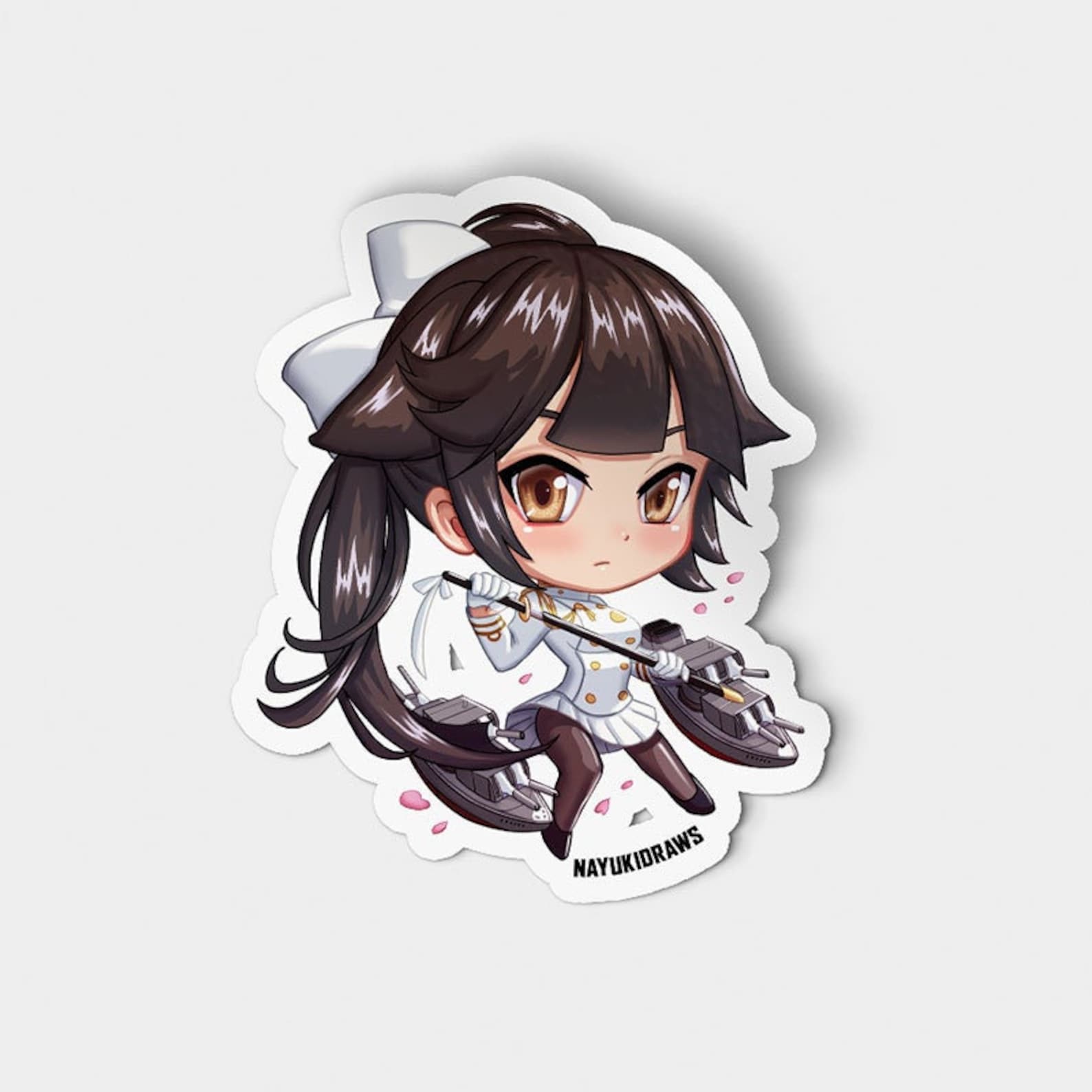 Azur Lane Cute Vinyl Sticker Fanart Anime Akagi Atago Belfast | Etsy