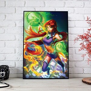 Teen Titans Starfire Poster Print Cartoon TV Animation Anime Wall Art ...