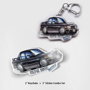Initial D Papa Benz W201 190E E-class Eclass Black and Silver 2nd Stage ...