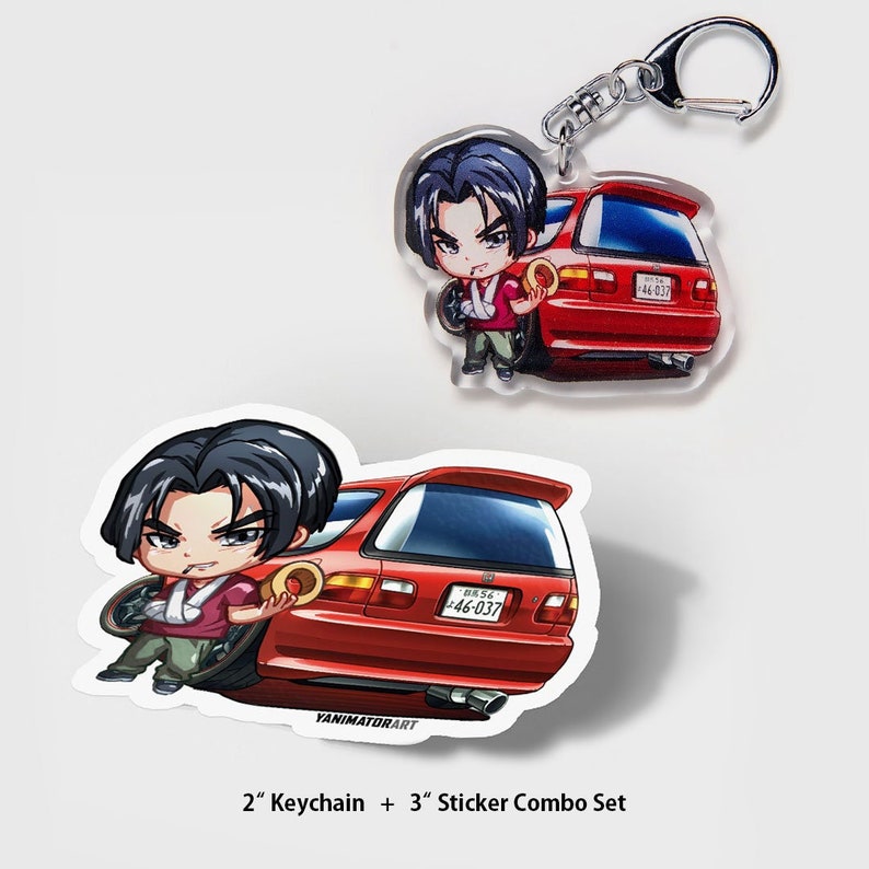 Initial D Shingo Shoji Civic Sir EG6 Red 1st Stage Character Acrylic ...