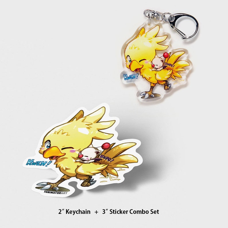 FF7 Remake Chocobo Chocobos VII Acrylic Keychain Charm Final - Etsy