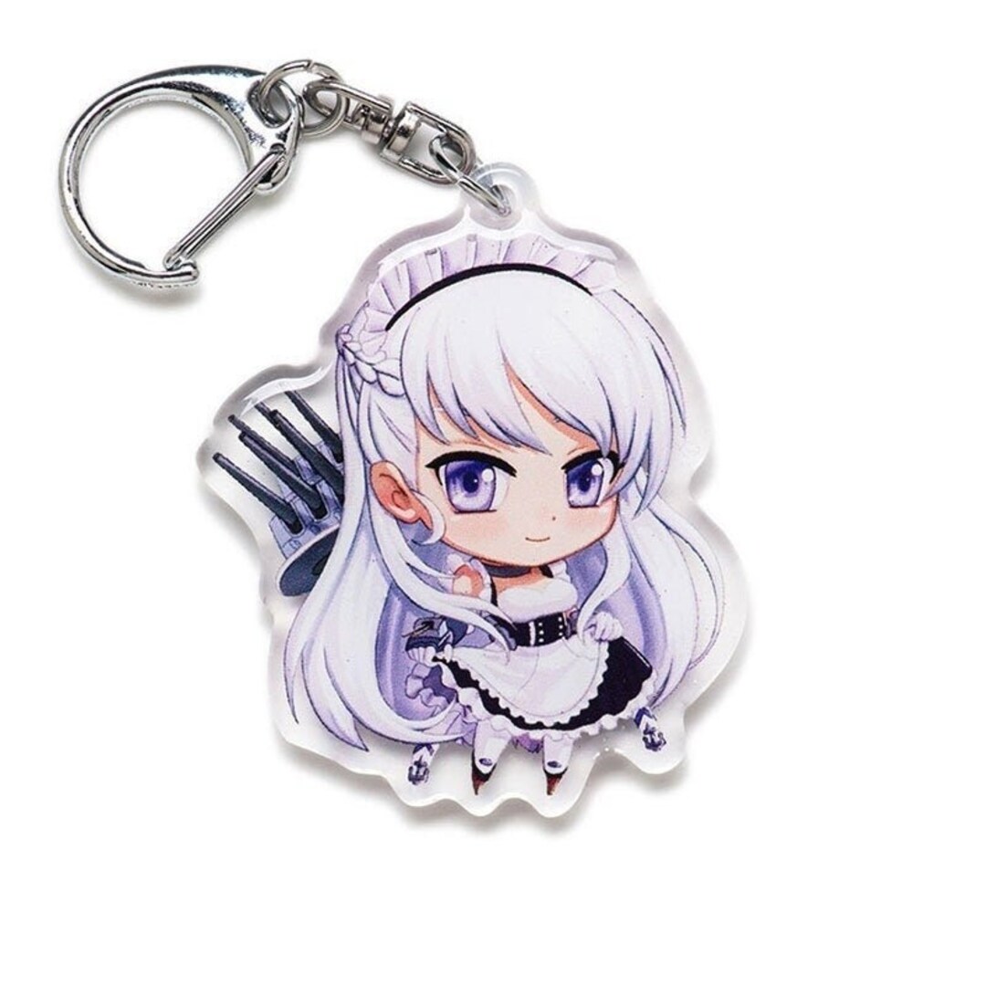 Azur Lane Acrylic Keychain Belfast Anime Charm Key Chain Mobile Game ...