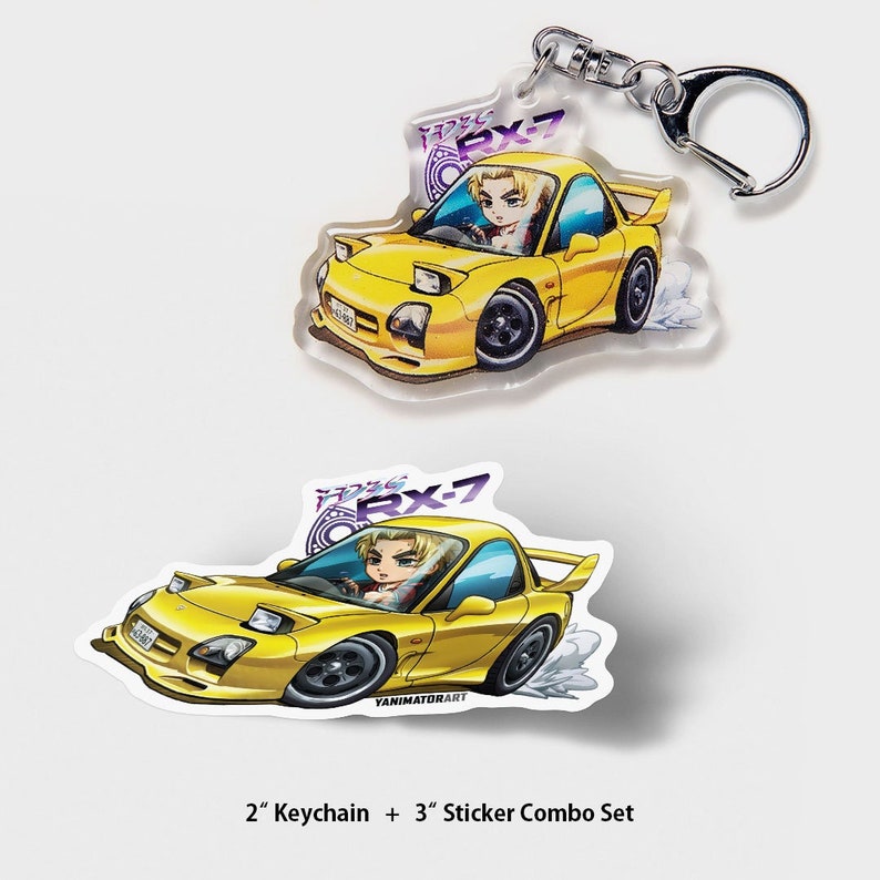 Initial D Keisuke Takahashi RX7 RX-7 FD3S Redsuns 3rd Stage Yellow ...