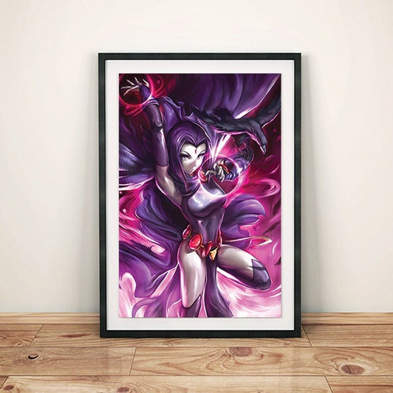 Teen Titans Raven Poster Print TV Show Cartoon Animation Anime - Etsy