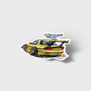 Initial D Car Vinyl Stickers 4th Stage Cars Full Set AE86 Trueno RX7 ...