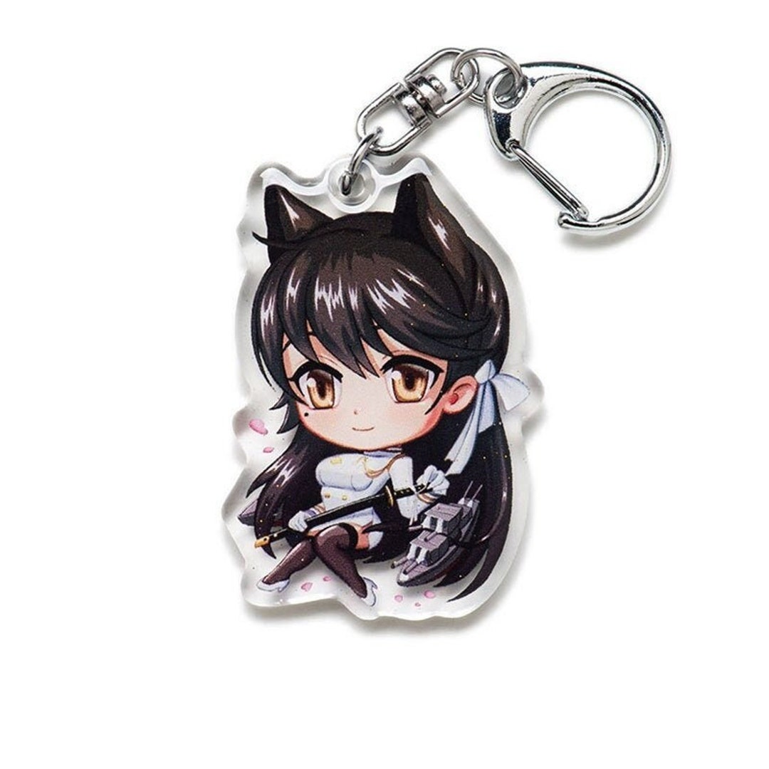 Azur Lane Atago Acrylic Keychain Anime Charm Mobile Game Gaming Ship ...