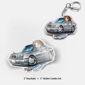 Initial D Papa Benz W210 E-class Eclass Silver With Natsuki Mogi 2nd ...