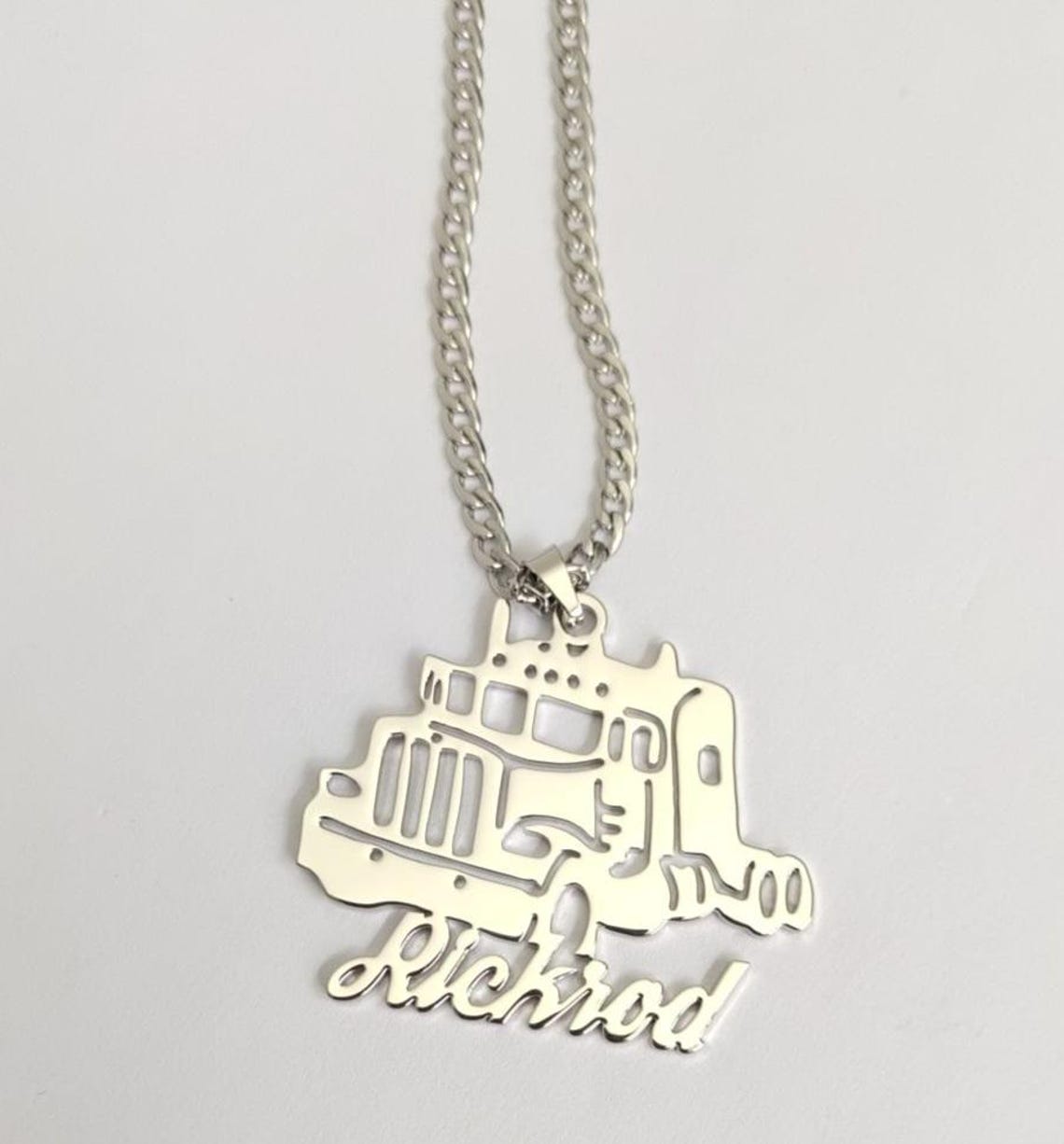 Personalized 18k Gold-plated Truck Pendant Necklace - Etsy