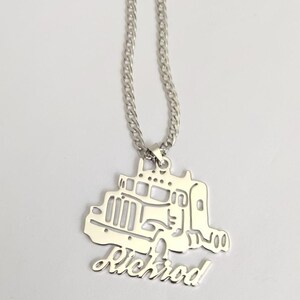 Personalized 18k Gold-plated Truck Pendant Necklace - Etsy
