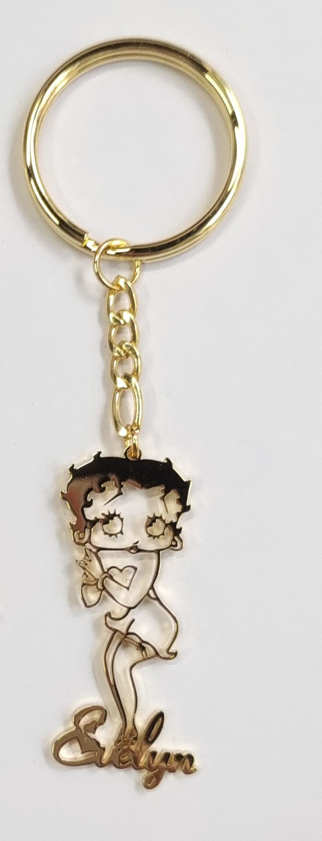 Betty Boop 18k Gold Plated Keychain - Etsy
