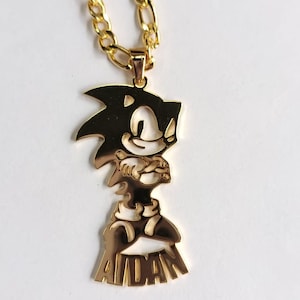 Speed Into Style With Our Custom 18k Gold-plated Sonic Pendant ...