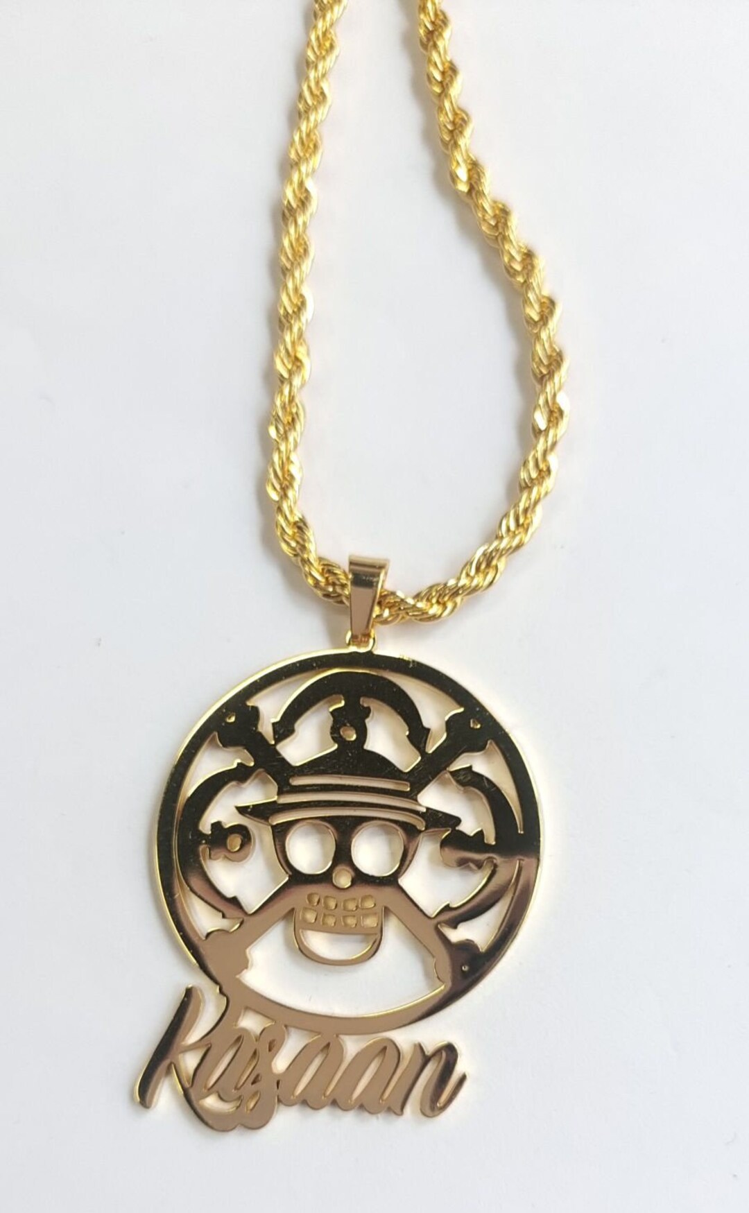 One Piece 14k Gold-plated Stainless Steel Personalized Necklace ...