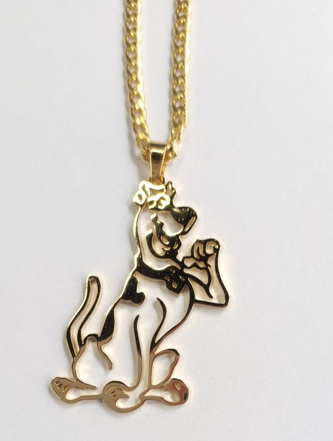 Scooby 18k Gold Plated Personalized Pendant Necklace - Etsy