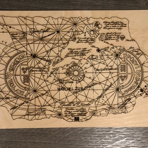 Goonies Map Laser Engraved - Etsy