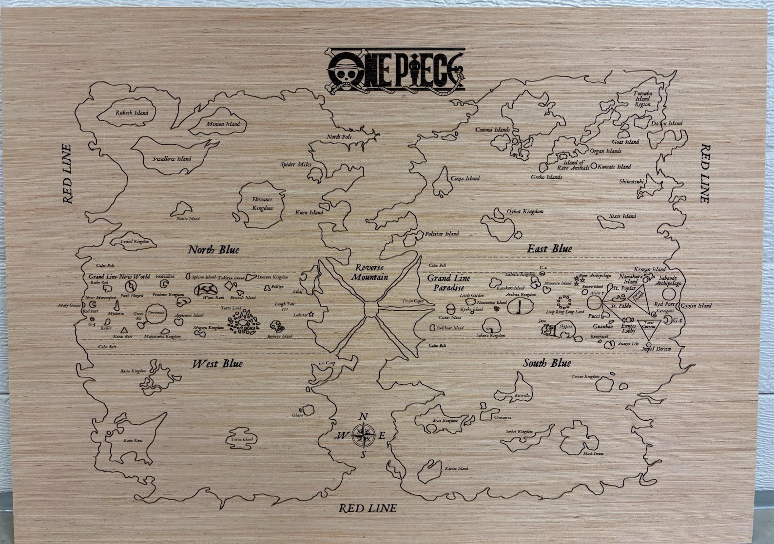 One Piece Map Anime Manga Nakama - Etsy
