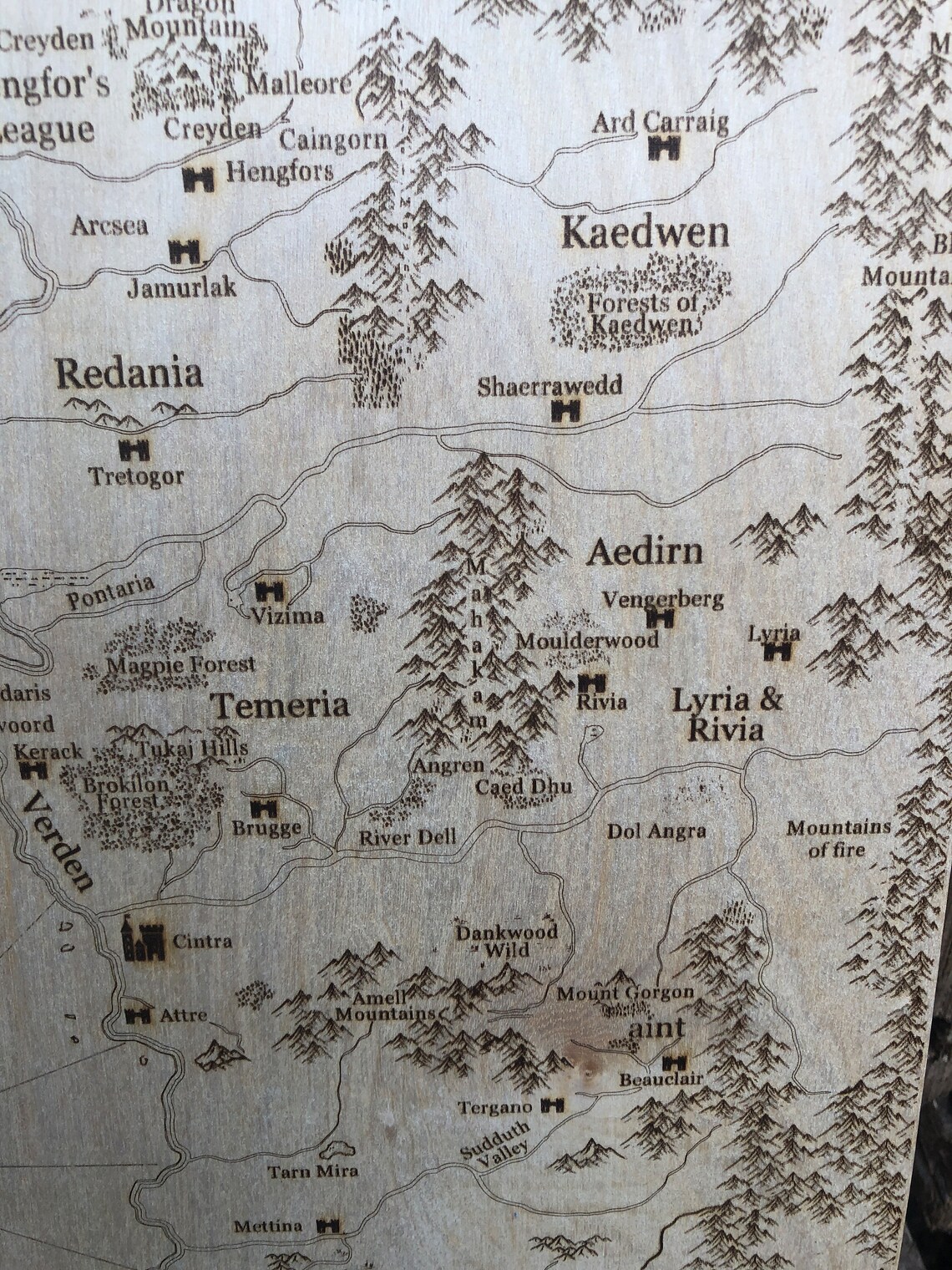 The Witcher Map - Laser Engraved - Etsy