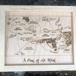 Map of the Shire Laser Engraved - Etsy