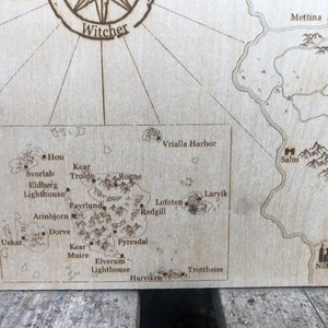 The Witcher Map - Laser Engraved - Etsy