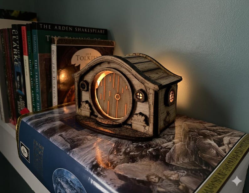 Hobbit Hole Wooden Laser Cut House – Personalized Fantasy Decor ...