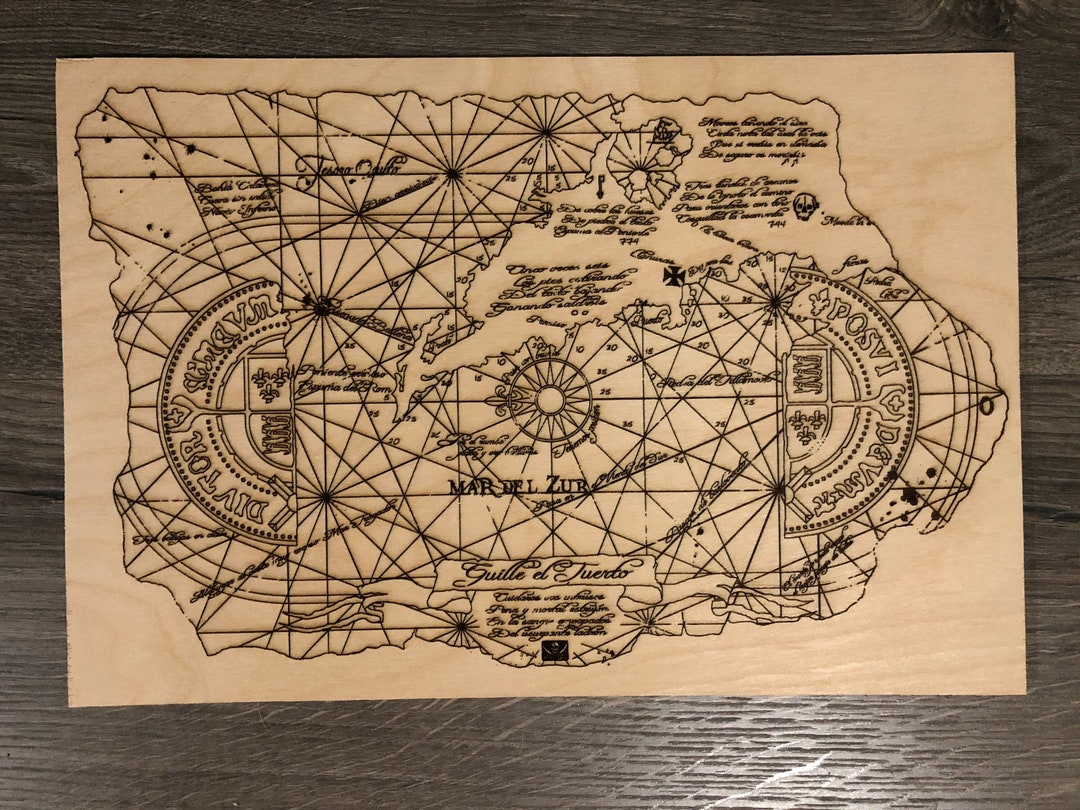 Goonies Map - Laser Engraved - Etsy