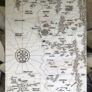 The Witcher Map - Laser Engraved - Etsy