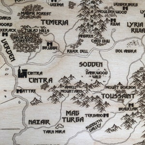 The Witcher Map - Laser Engraved - Etsy