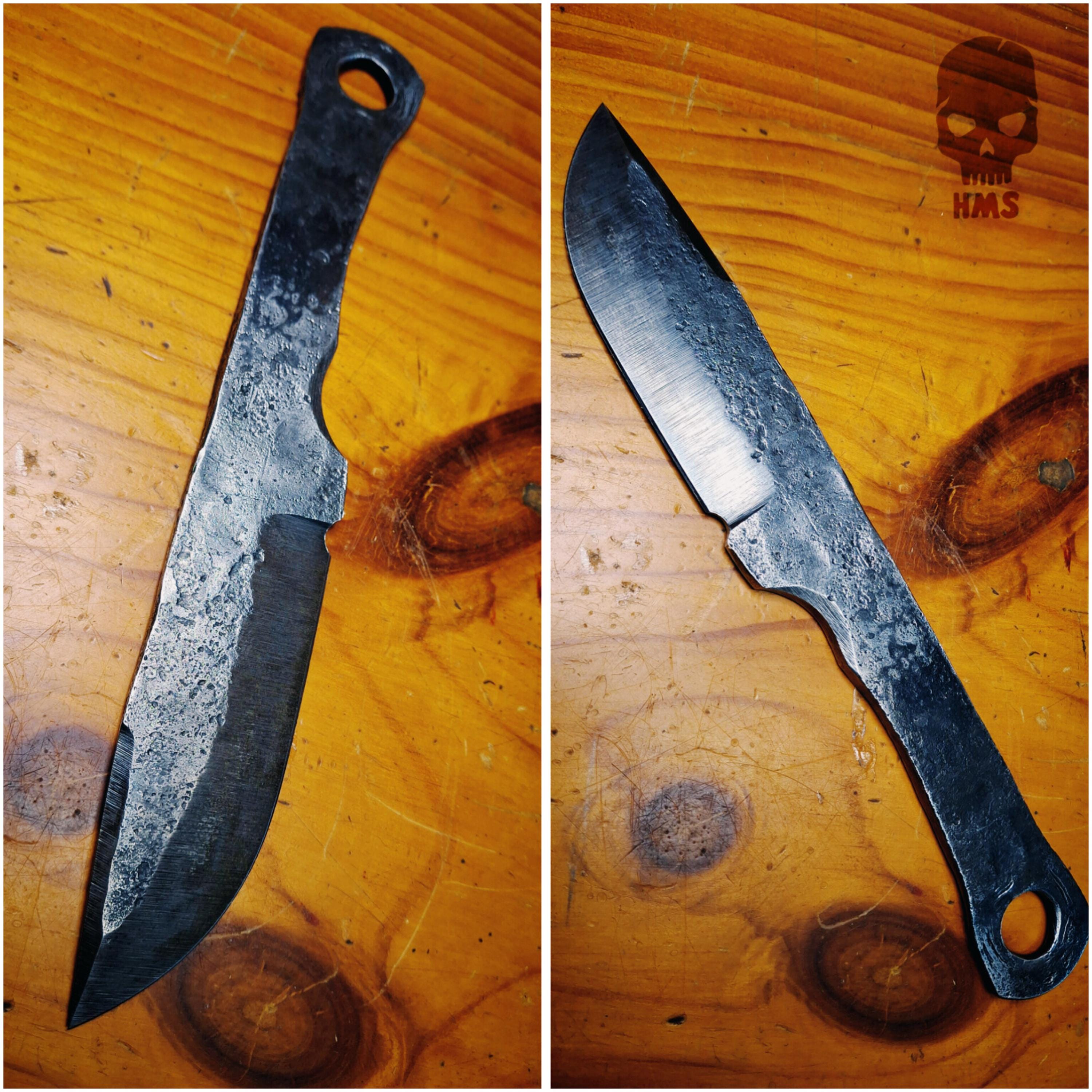 Hand Forged Drop Point Knife - Etsy