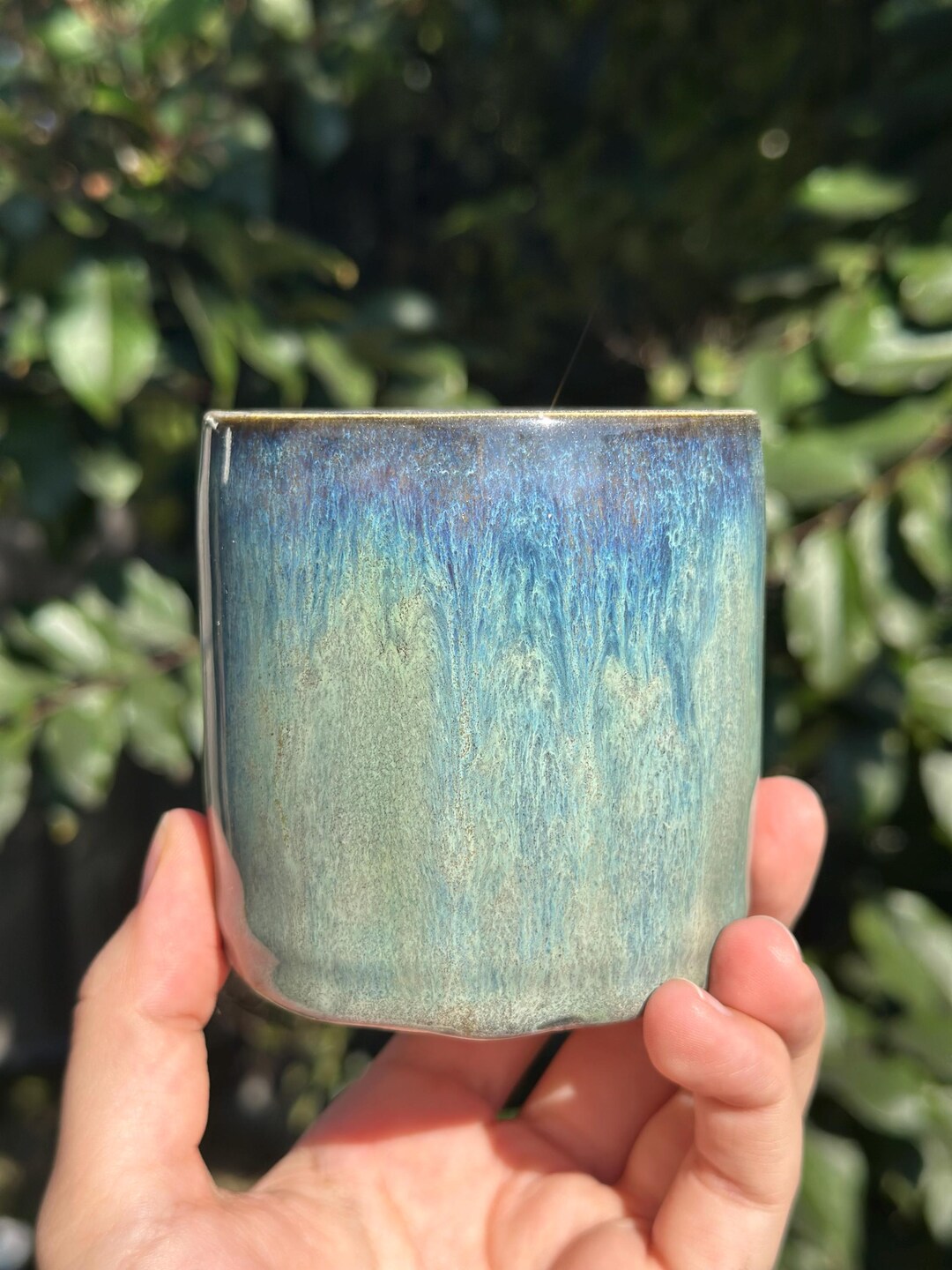 Handmade Ceramic Mug, Blue Fluid Spectrum - Etsy Australia