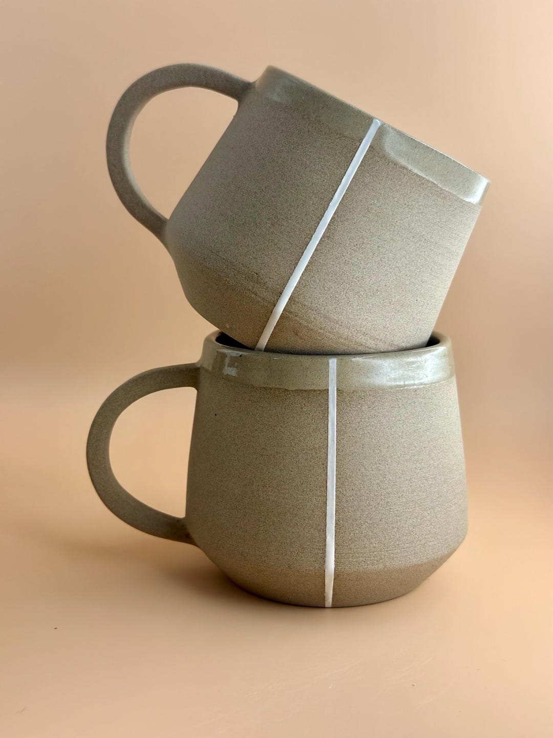 Handmade Ceramic Mugs, Bare Textures - Slate Grey - Etsy