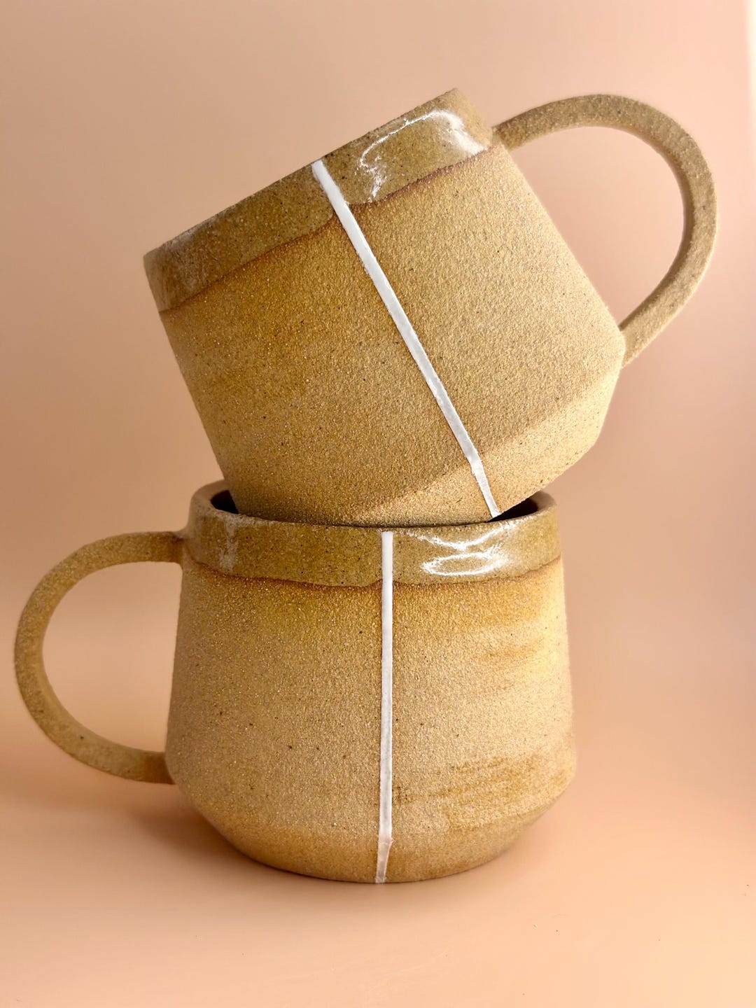 Handmade Ceramic Mugs, Bare Textures - Toast - Etsy