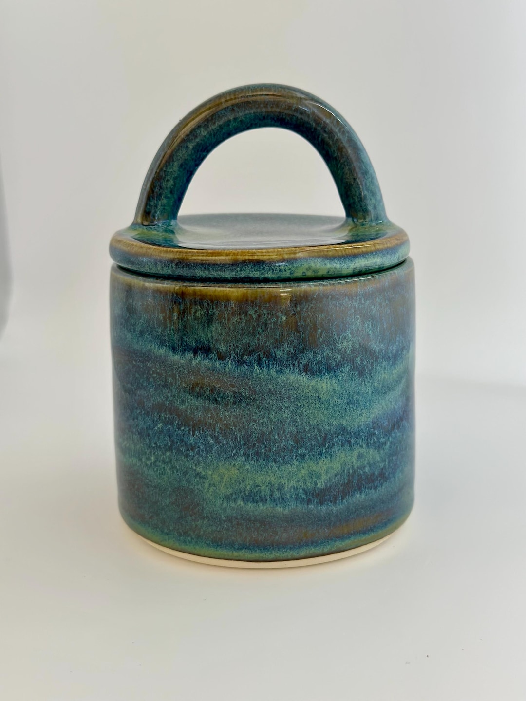 Handmade Ceramic Butter Crock - Bayou Blue (custom Colours Available ...