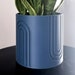 Rainbow Wave Plant Pot in White, Black, Olive Green, Blue and Wood | 3 ...