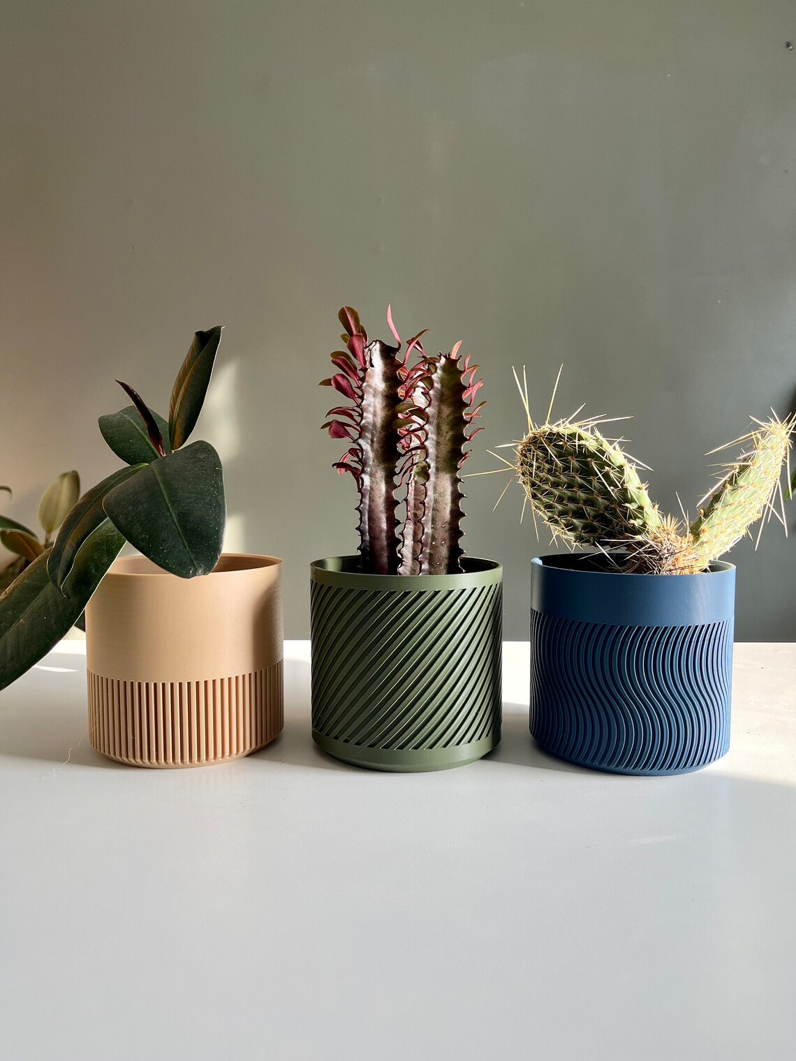 Water Element Plant Pot in 3 4 5 6 8 10 Inch 3D Printed - Etsy Canada