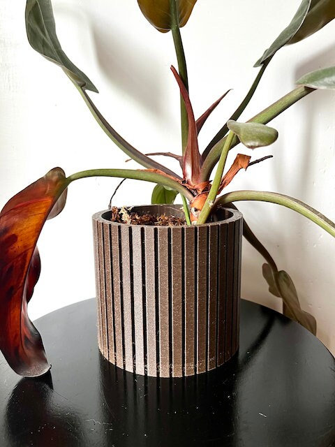 Nordic Plant Pot NEW DARK CEDAR Mid-century Plant Pot Scandinavian ...