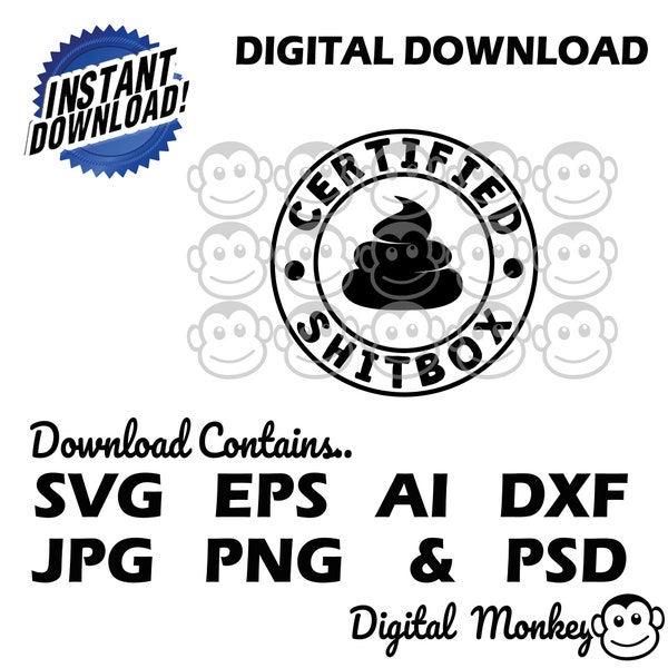 Certified Shitbox Svg - Etsy