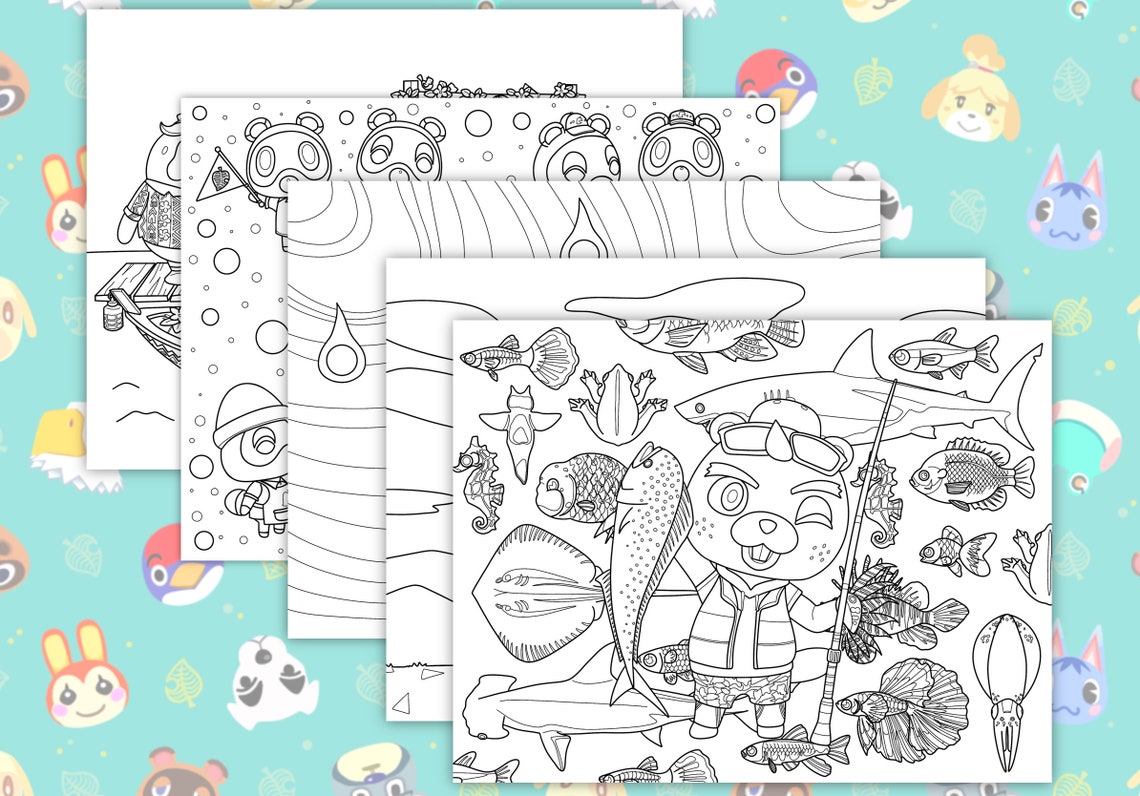 Coloring Pages ACNH Vol. 2 - Etsy