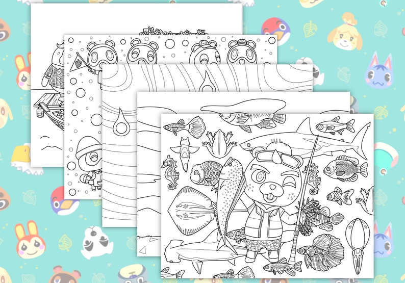 Coloring Pages ACNH Vol. 2 - Etsy