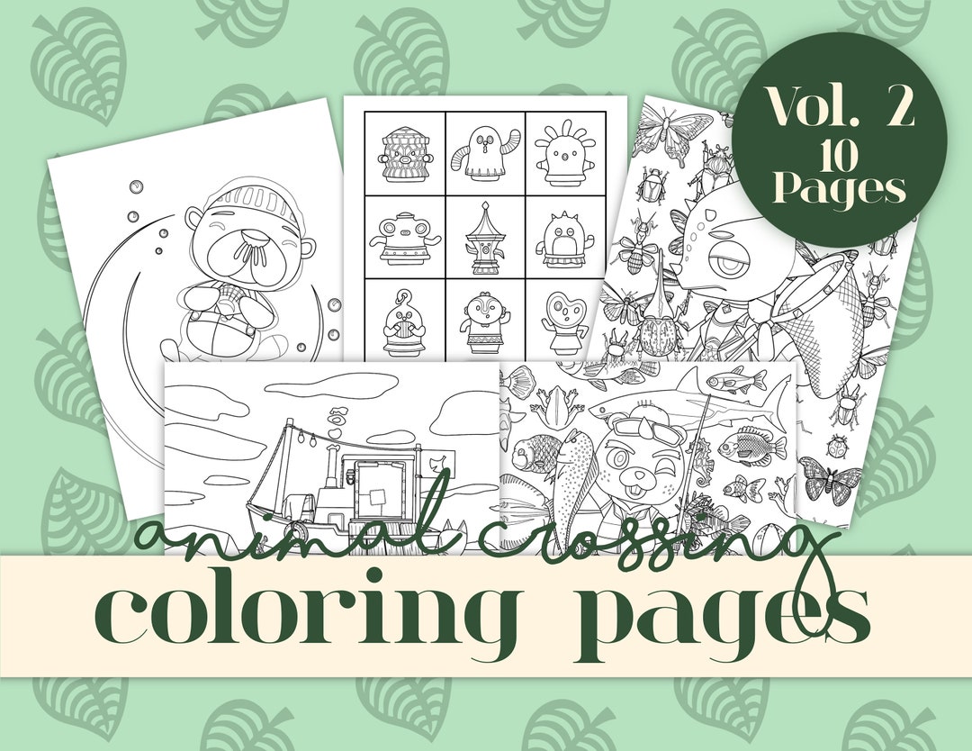 Coloring Pages ACNH Vol. 2 - Etsy