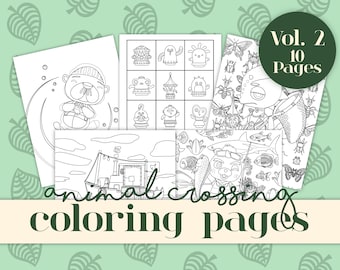 ACNH Coloring Pages Vol. 1 - Etsy