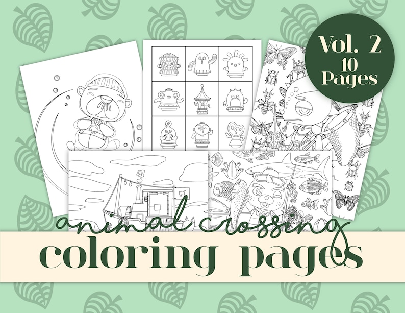 Coloring Pages ACNH Vol. 2 - Etsy