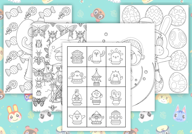 Coloring Pages ACNH Vol. 2 - Etsy