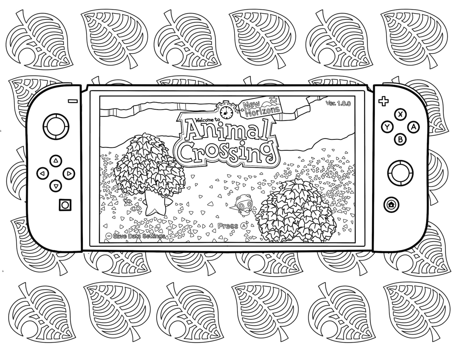 ACNH Coloring Pages Vol. 1 - Etsy