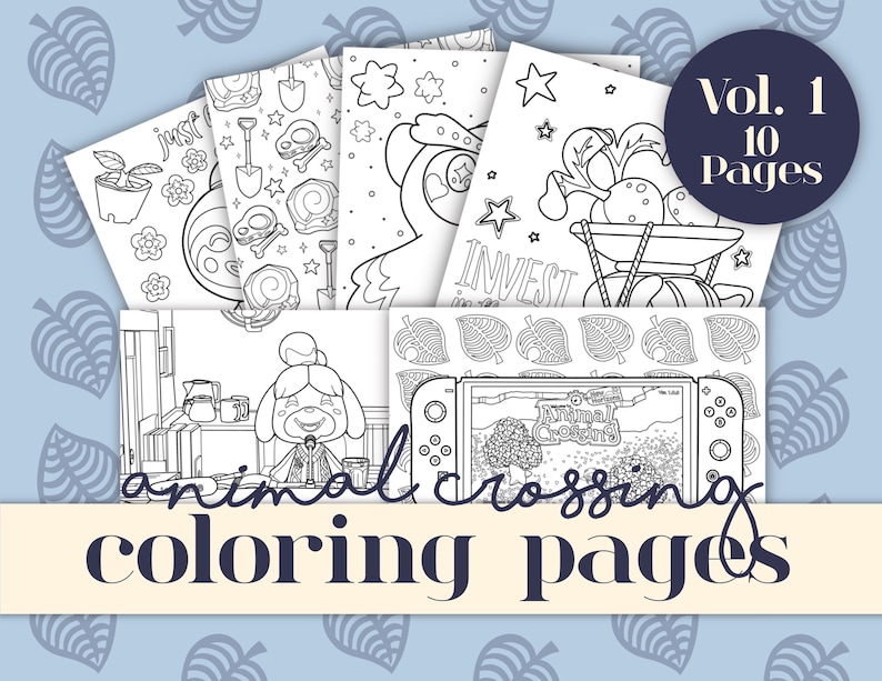 ACNH Coloring Pages Vol. 1 - Etsy