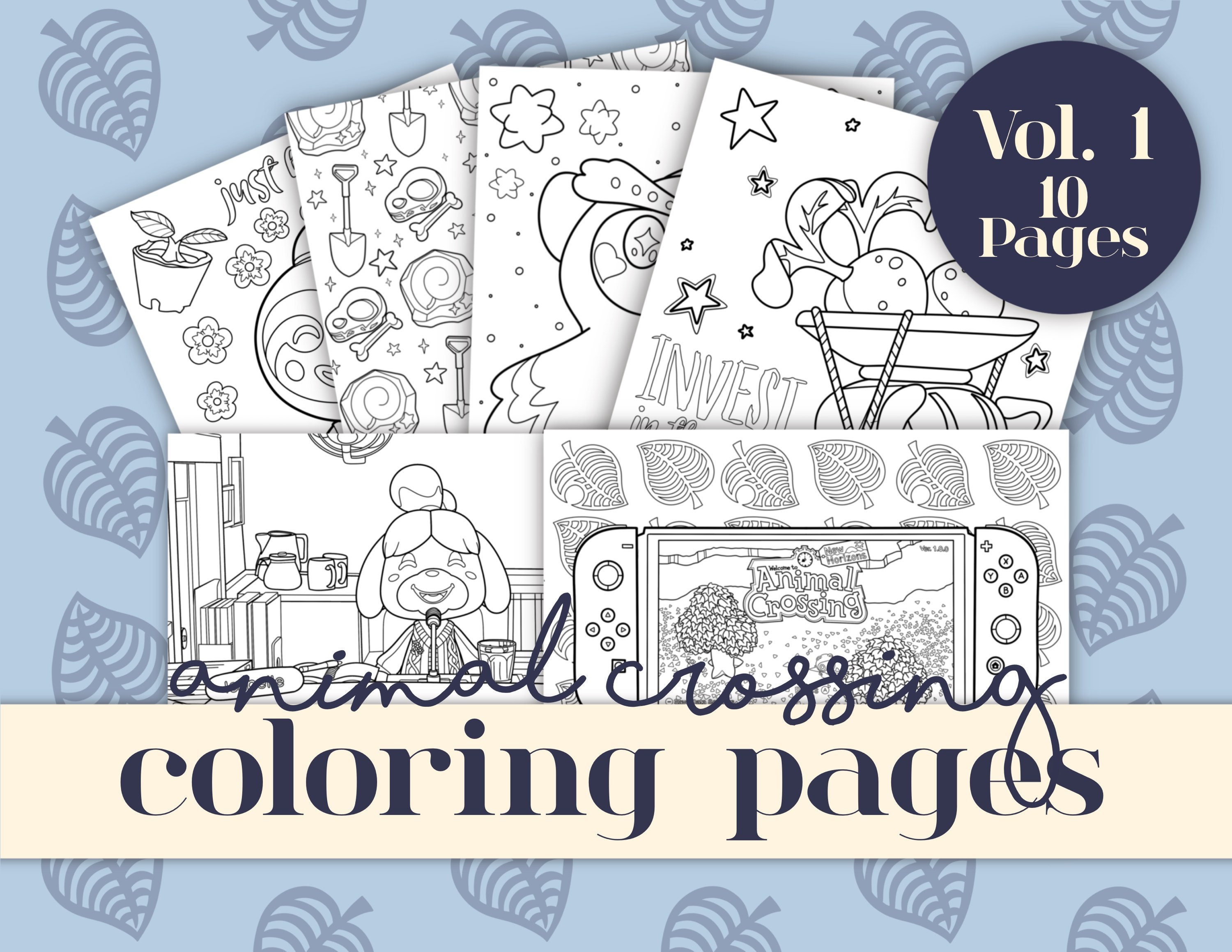 ACNH Coloring Pages Vol. 1 - Etsy