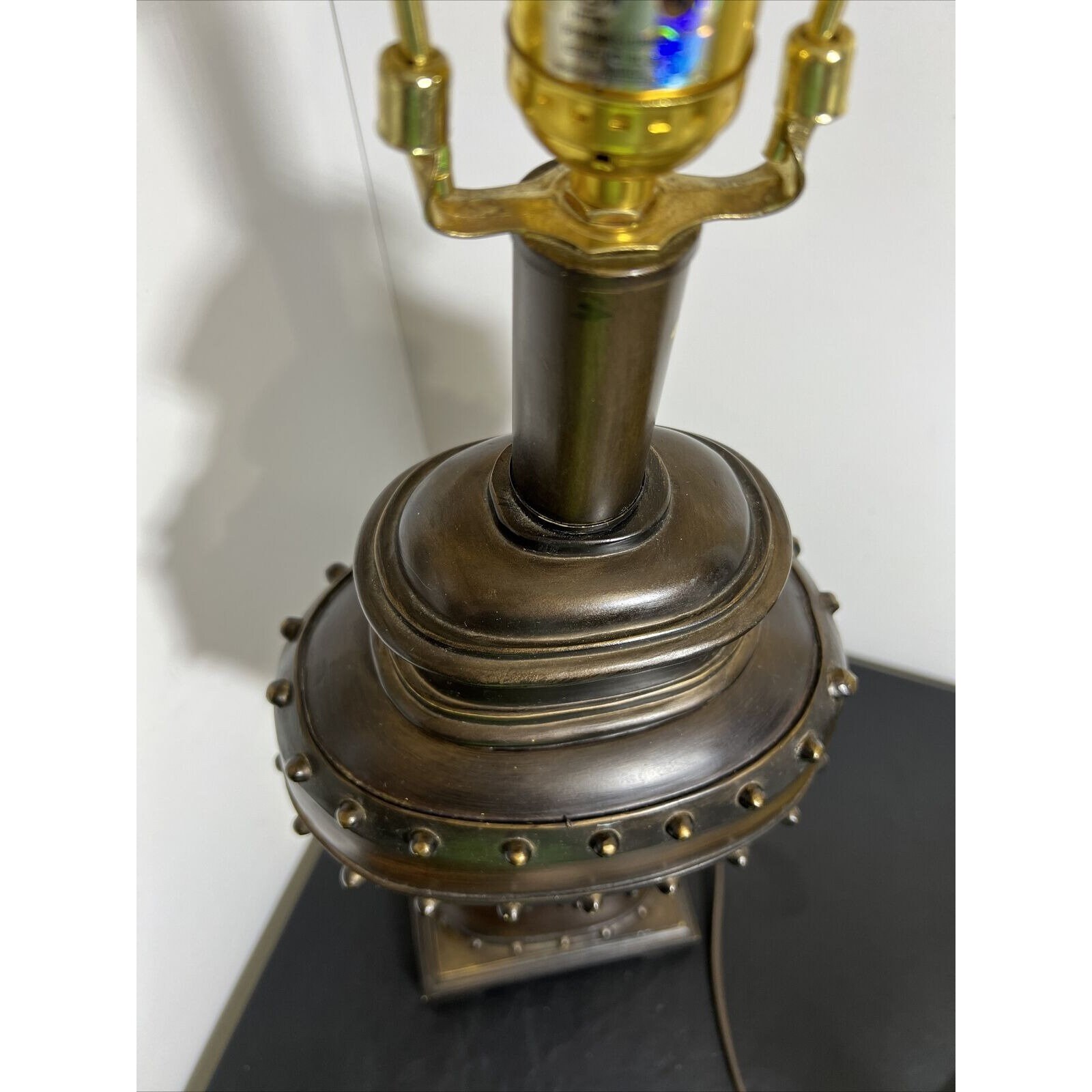 Unique Art Deco Rustic Brown Table Lamp 31x 8 - Etsy