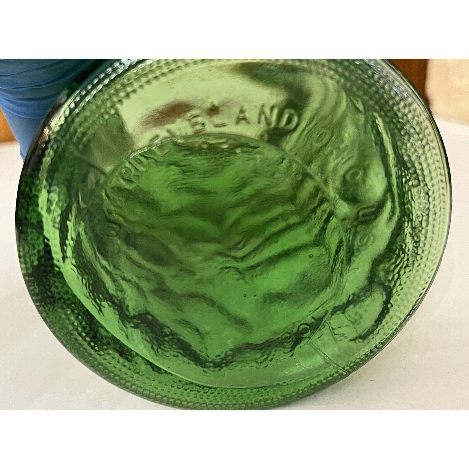 Vintage Emerald Green Crinkle Glass E O Brody Co Vase 9 - Etsy