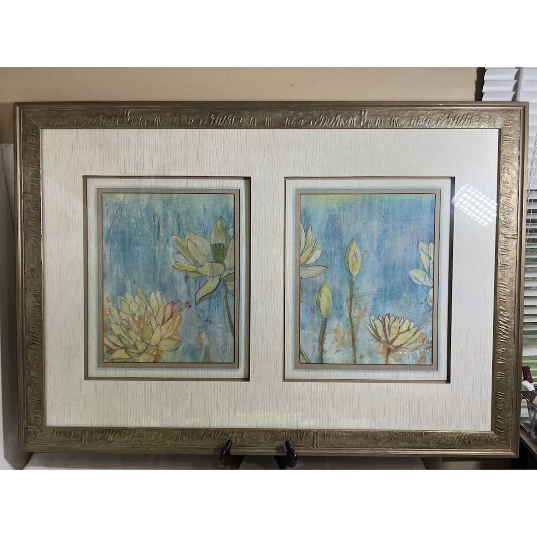 Double Frame Art Print Water Lilies Wall Decor Quietude 39.5 X 27.5 - Etsy