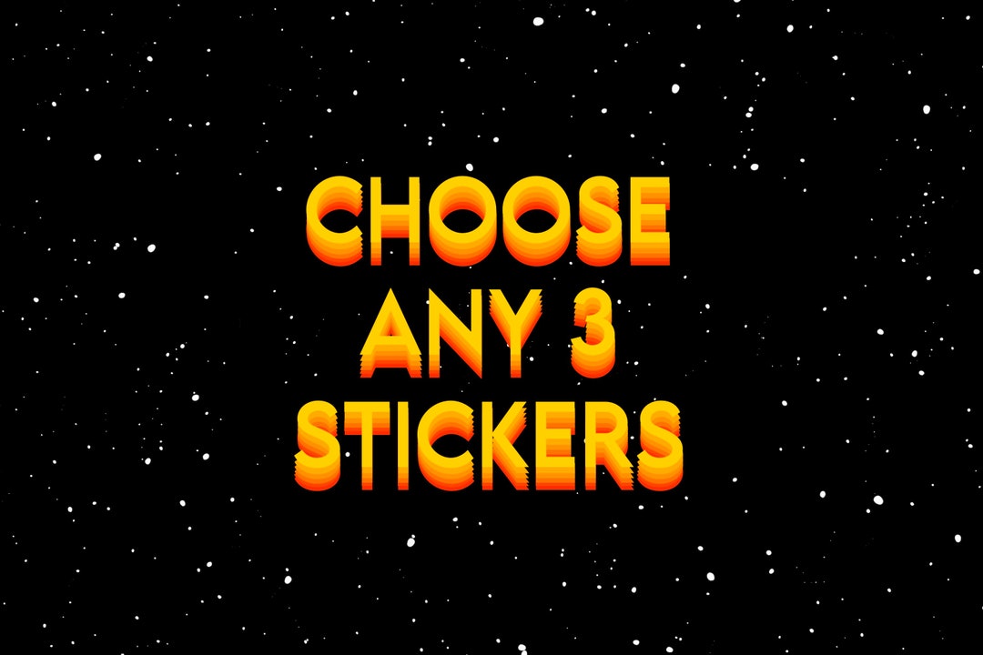 Choose Any 3 Stickers, Sticker Bundle, Sticker Pack - Etsy