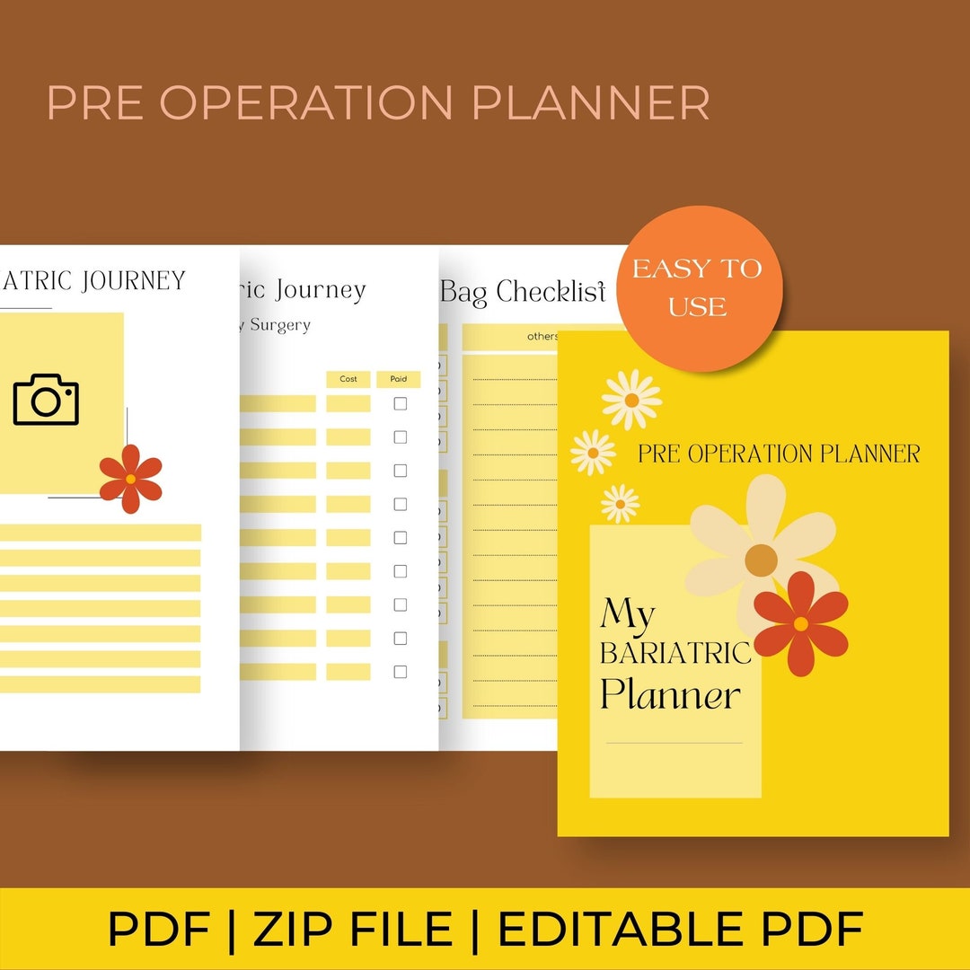Pre Operation Bariatric Tracker,bariatric Surgery Pre-op Planner ...