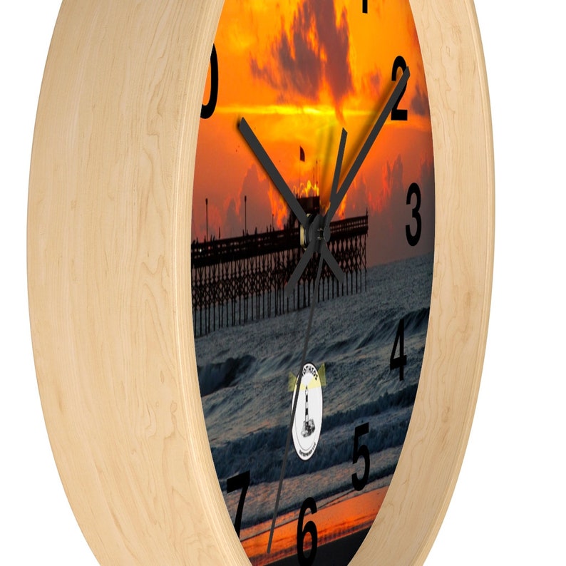 A Beautiful Wall Clock Featuring a Blazing Myrtle Beach Sunrise! No ...